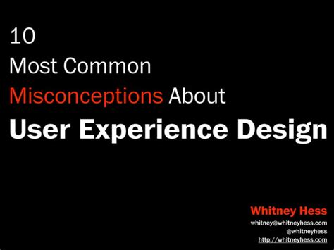 10 Most Common Misconceptions About User Experience Design Pdf