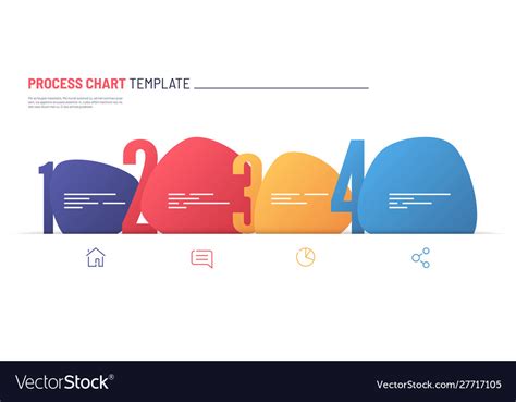 Infographic Numbered Process Chart Template Vector Image