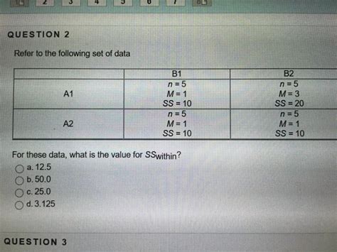 Solved Refer To The Following Set Of Data For These Data