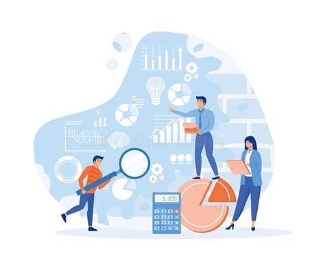 People Creating Chart Analyze Statistics To Unlock Data Potential