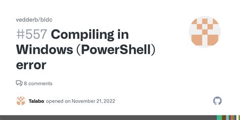 Compiling In Windows Powershell Error · Issue 557 · Vedderbbldc