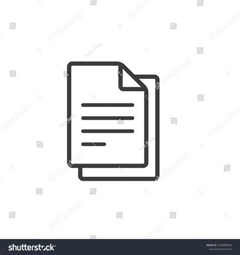 Document Vector Iconisolated On White Background Stock Vector Royalty Free