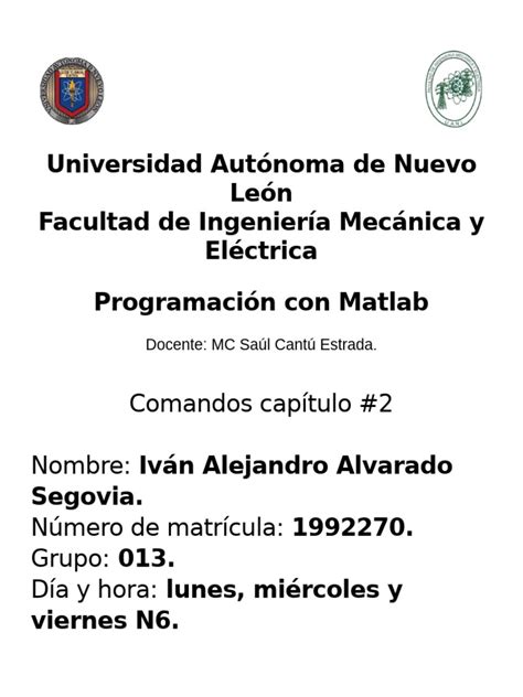 Tarea 3 Matlab Pdf Informática