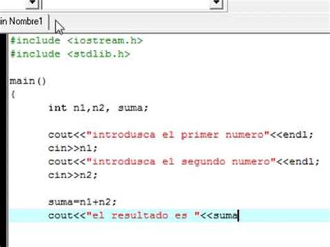 Programacion C Suma De Dos Numeros Enteros YouTube