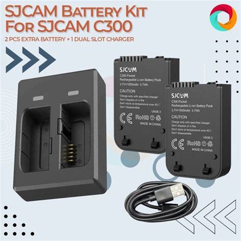 Sjcam C300 Series Dual Charger And 1000mah Li Ion Extra Battery Lazada Ph