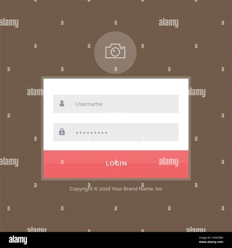 Stylish Login Form For Website And Mobile Application Stock Vector Image Art Alamy