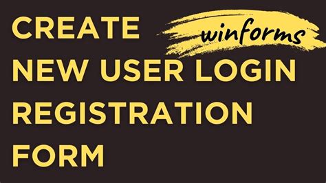 C User Registration Login Form In Windows Application Winforms Youtube