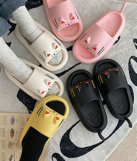 으니샵 4컬러3사이즈 캣츠슬리퍼 고양이슬리퍼 여성슬리퍼 여자슬리퍼 꼬리슬리퍼 귀여운 학생 실내화 사무실 실내슬리퍼 거실화 사무실화 교실 어린이집 유치원 냥이슬리퍼 고양이실내화