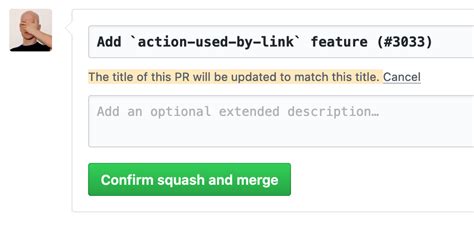 `sync pr commit title` and `wait for build` sometimes don t appear