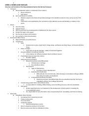 Patho Week 4 Bones And Muscles Docx 1 WEEK 4 BONES AND MUSCLES Structure And Function Of The