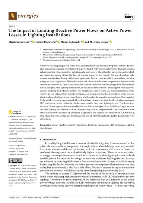 Pdf The Impact Of Limiting Reactive Power Flows On Active Power