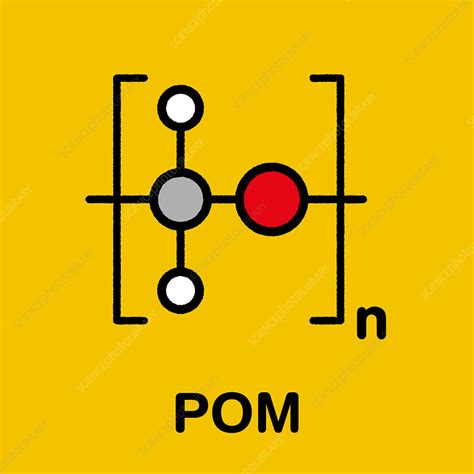 Polyoxymethylene Polymer Chemical Structure Illustration Stock Image F027 9227 Science