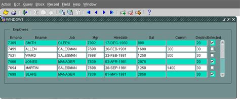 Dive In Oracle Highlighting Selected Records In Oracle Forms