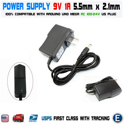 Arduino Uno Power Supply Adapter Converter Dc 9v 1a Us Plug Ac 55mm X Eelectronicparts
