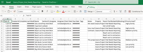 Export Asana Tasks To Excel Spreadsheets 2 Methods