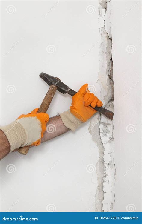 Construction Site Old Building Demolishing Stock Photo Image Of Building Hammer