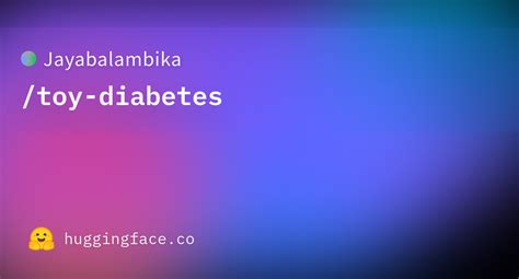 Jayabalambika Toy Diabetes · Datasets At Hugging Face
