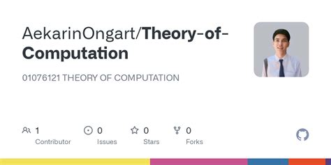 GitHub AekarinOngart Theory Of Computation THEORY OF COMPUTATION