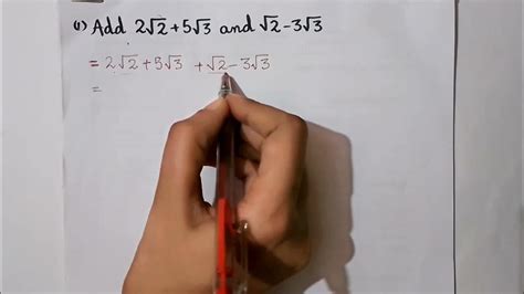Add 2 Root 2 5 Root 3 And Root 2 3 Root 3 Add Square Roots Add 2√2 5√3 And √2 3√3 Youtube