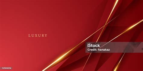 추상적 인 배경 디자인 현대 빨간색과 금색 기하학적 요소 벡터 일러스트 레이 션 0명에 대한 스톡 벡터 아트 및 기타 이미지 0명 3차원 형태 그라데이션 Istock
