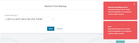 Do Not Allow Restoring To A S Backup When Local Backup Is Configured And Provide Appropriate