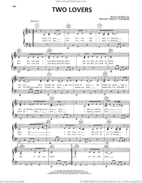 Two Lovers Sheet Music For Voice Piano Or Guitar Pdf