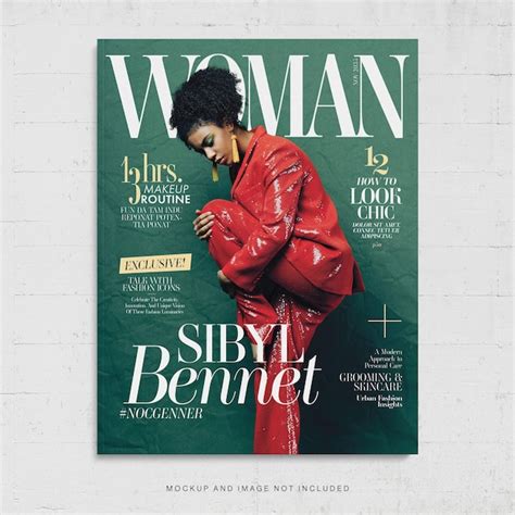 Photoshop Psd의 전문 디자이너를 위한 패션 잡지 표지 템플릿 프리미엄 Psd 파일