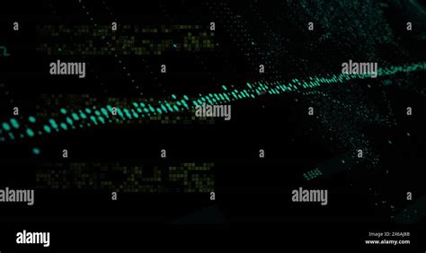 Image Of Data Processing And Mosaic Squares Against Black Background