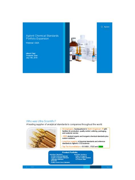 Agilent Chemical Standards Portfolio Pdf Gas Chromatography Chemistry