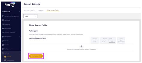 Configuring Participant Custom Fields Playhq
