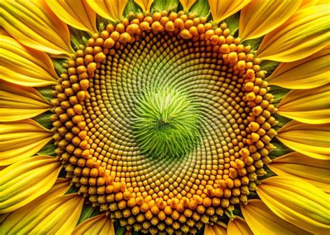 Unveiling The Mathematical Marvel A Panoramic Closeup Of A Sunflower