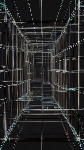 Premium Ai Image Abstract Wireframe Plane On A Black Background 3d Rendering