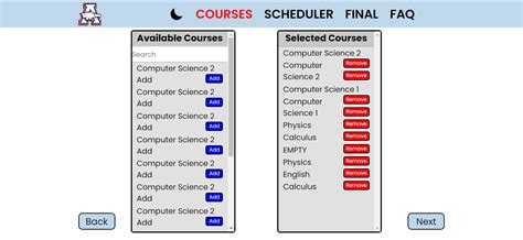Fix Course Selection Page · Issue 106 · Csallenisd2023 Isp