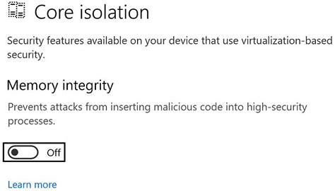 Core Isolation Windows 10 Forums