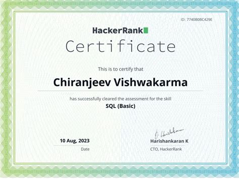 Sql Mysql Database Hackerrank Chiranjeev Vishwakarma