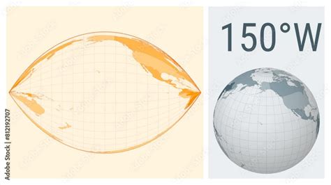 World Map Animation Craig Retroazimuthal Projection Colored Countries