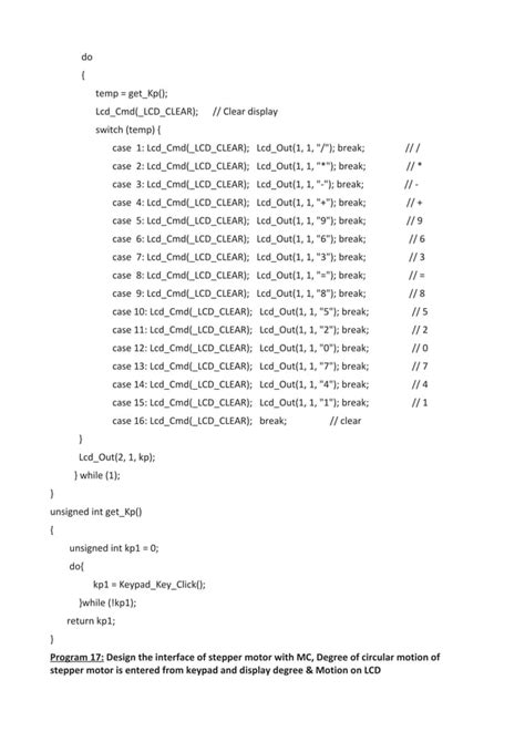 Microcontroller Programming Assignment Pdf