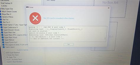 No Sd Card Is Inserted In The Classic Rminisnesmods