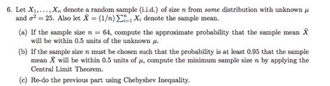 solved 6 let x1 xn denote a random sample iid