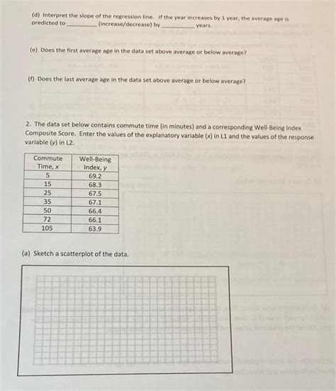 Solved 210 Statistics Correlation And Regression Assignment
