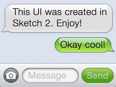 Apple IOS SMS Message UI Sketch Freebie Download Free Resource For Sketch Sketch App Sources