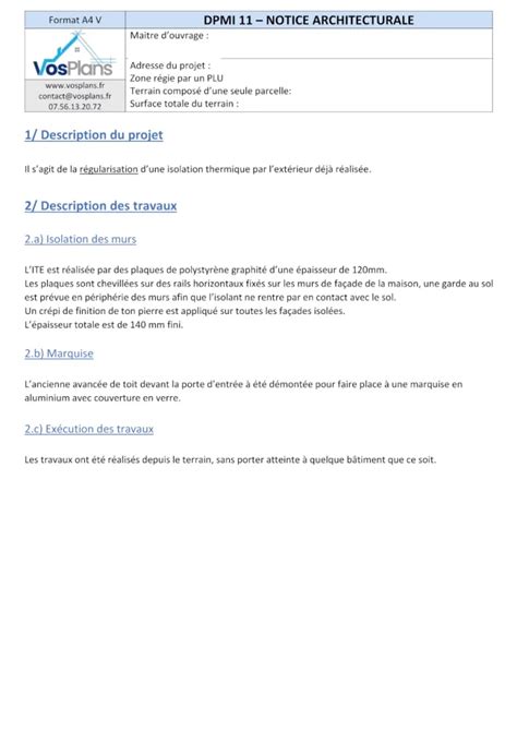 Exemple De Déclaration Préalable Pour Une Isolation Extérieure