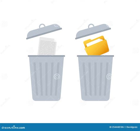 Process Delete File In Paper Remove Document Vector Stock