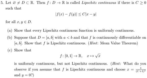 lipschitz continuous function example