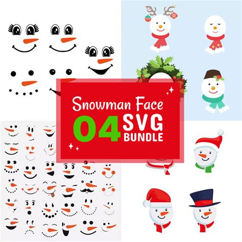 Vinyl Snowman Face Svg Masterbundles