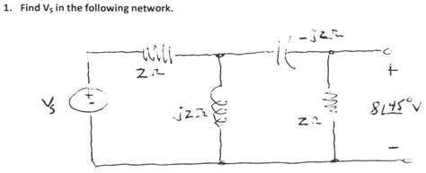 Solved Find Vs In The Following Network Chegg Com