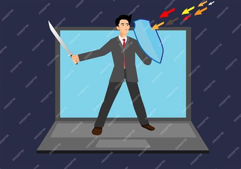 Premium Vector Cyber Security Protection For Safety Computer Network Safety Shield To Protect