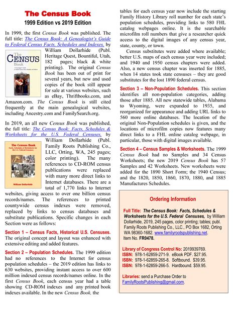 Free Flyer Downloadable Pdf Flyer The Census Book Facts Schedules