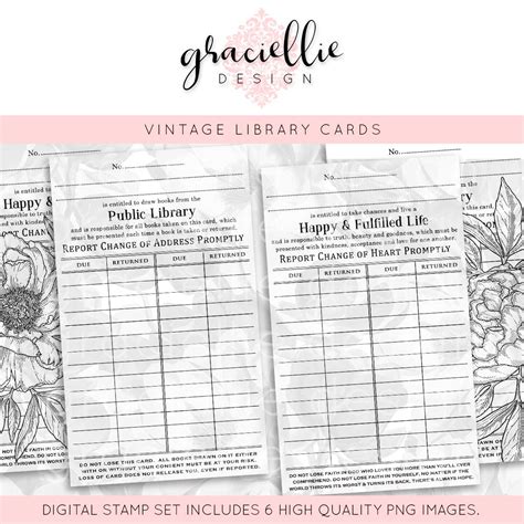 Library Card Template