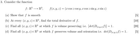 solved 3 consider the function f r r3 f x y z x cos